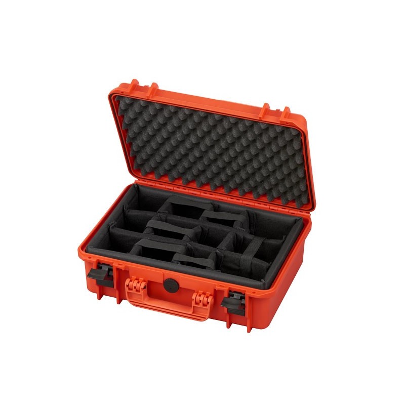 MAX430CAM-MALA RIGIDA LARANJA C/ DIVISÕES (D.Int.:426x290X15